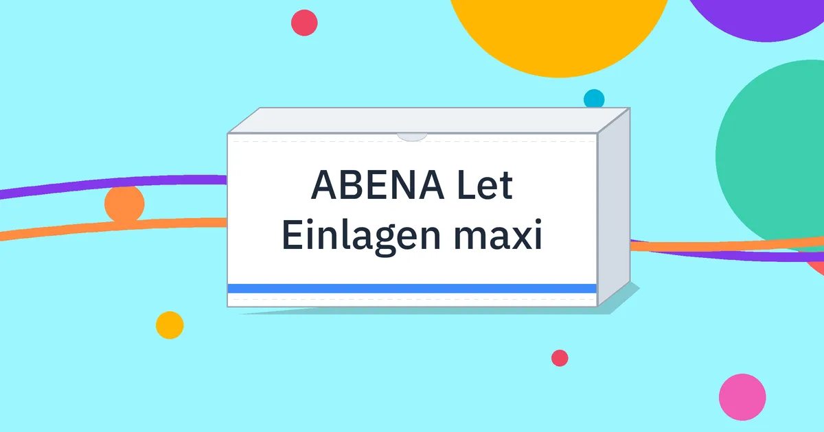 Symbolbild: Packung mit der Aufschrift ABENA Let Einlagen maxi (PZN 17511294) – Verfügbarkeit und Bezug in Apotheken in Frankfurt am Main