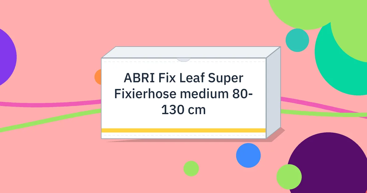 Symbolbild: Packung mit der Aufschrift ABRI Fix Leaf Super Fixierhose medium 80-130 cm (PZN 07520056) – Verfügbarkeit und Bezug in Apotheken in Frankfurt am Main
