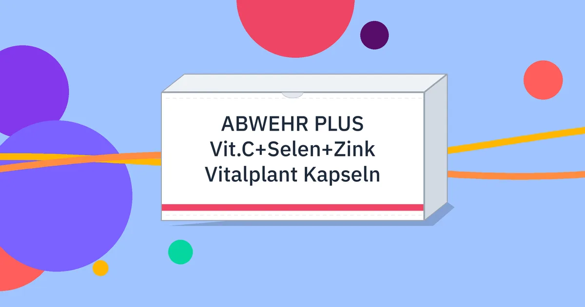Symbolbild: Packung mit der Aufschrift ABWEHR PLUS Vit.C+Selen+Zink Vitalplant Kapseln (PZN 12503864) – Verfügbarkeit und Bezug in Apotheken in Frankfurt am Main