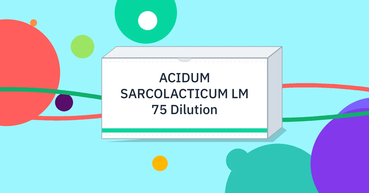 Symbolbild: Packung mit der Aufschrift ACIDUM SARCOLACTICUM LM 75 Dilution (PZN 13283465) – Verfügbarkeit und Bezug in Apotheken in Frankfurt am Main