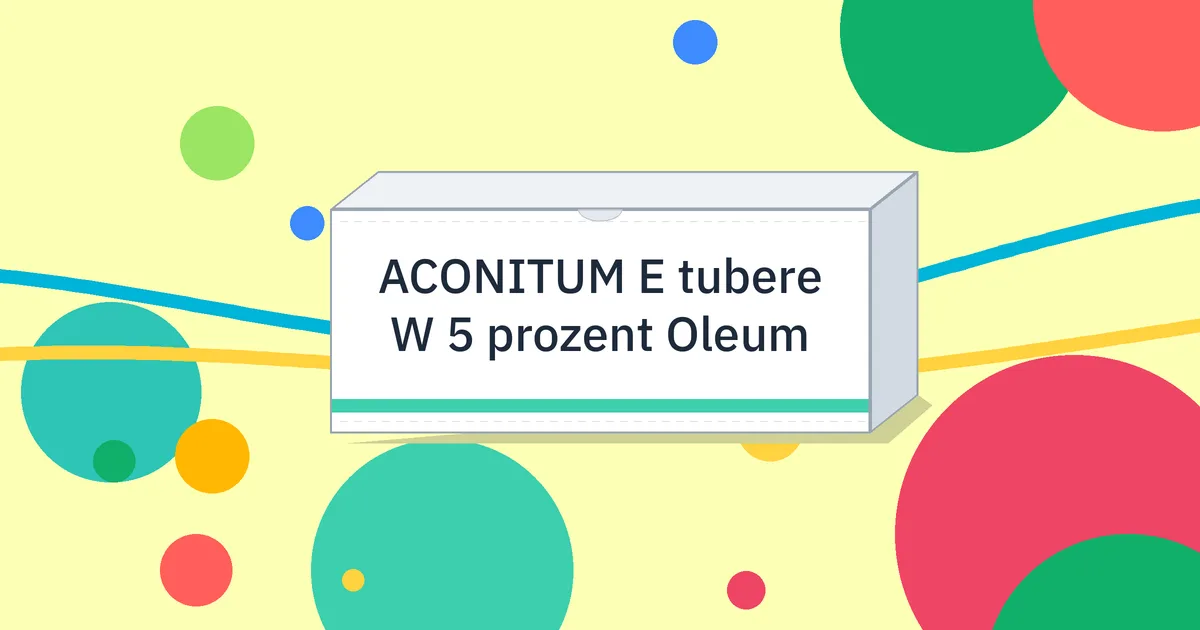 Symbolbild: Packung mit der Aufschrift ACONITUM E tubere W 5 prozent Oleum (PZN 02088134) – Verfügbarkeit und Bezug in Apotheken in Frankfurt am Main