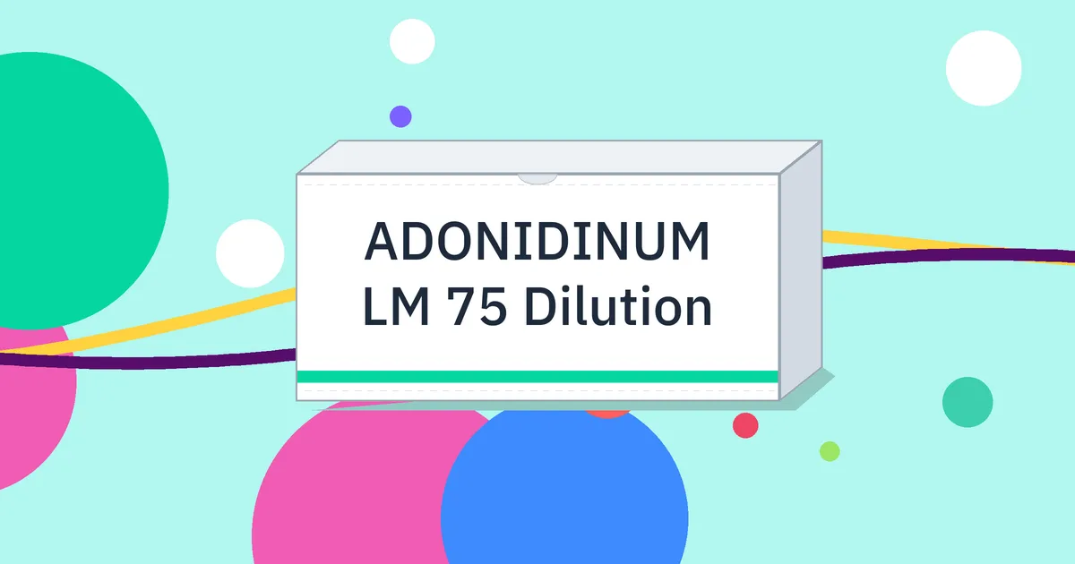 Symbolbild: Packung mit der Aufschrift ADONIDINUM LM 75 Dilution (PZN 13297898) – Verfügbarkeit und Bezug in Apotheken in Frankfurt am Main