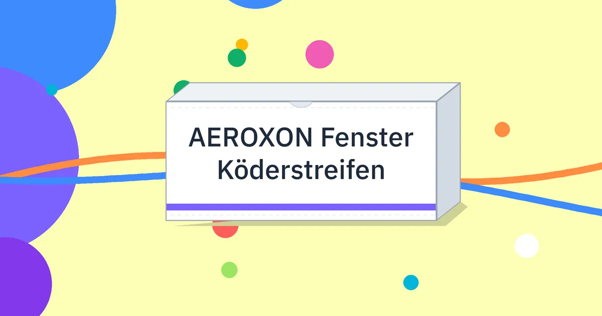 Symbolbild: Packung mit der Aufschrift AEROXON Fenster Köderstreifen (PZN 00332423) – Verfügbarkeit und Bezug in Apotheken in Frankfurt am Main
