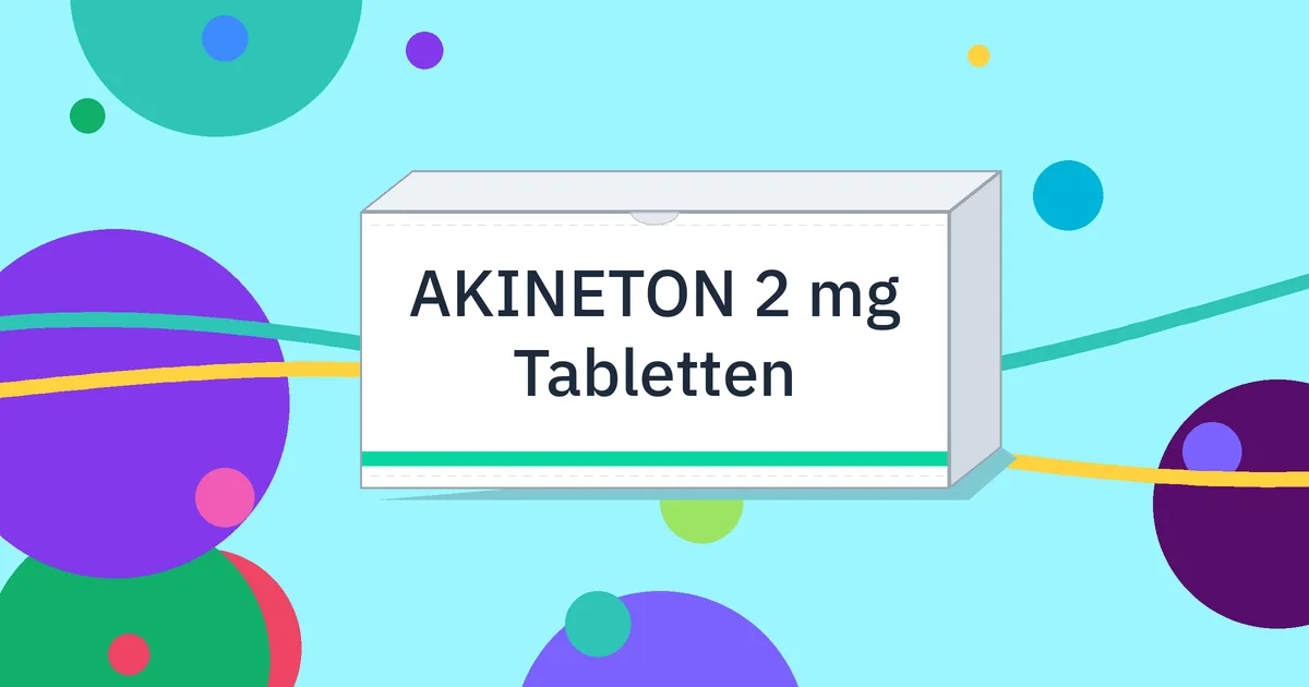 Symbolbild: Packung mit der Aufschrift AKINETON 2 mg Tabletten (PZN 06325393) – Verfügbarkeit und Bezug in Apotheken in Frankfurt am Main