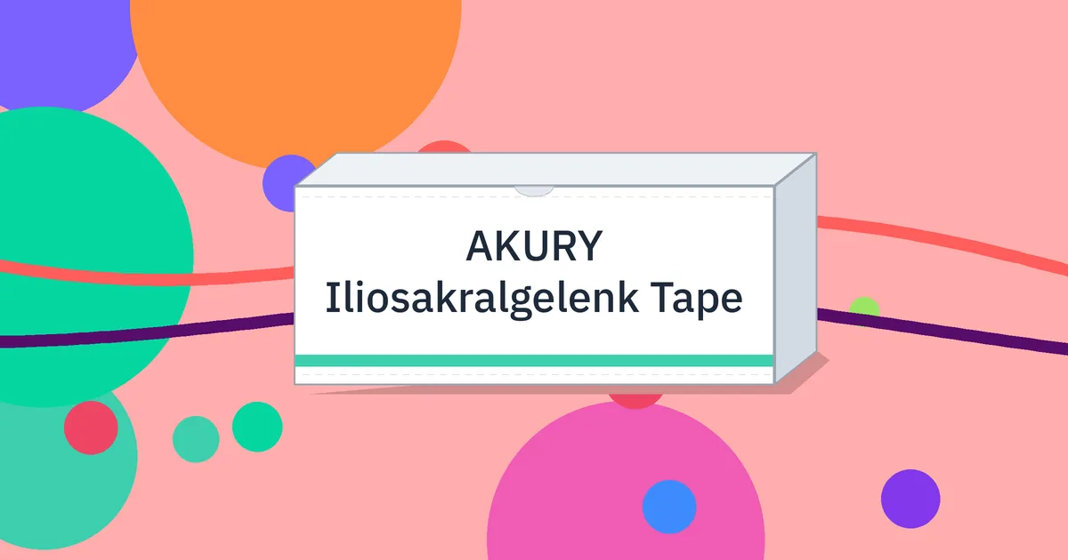 Symbolbild: Packung mit der Aufschrift AKURY Iliosakralgelenk Tape (PZN 20416352) – Verfügbarkeit und Bezug in Apotheken in Frankfurt am Main