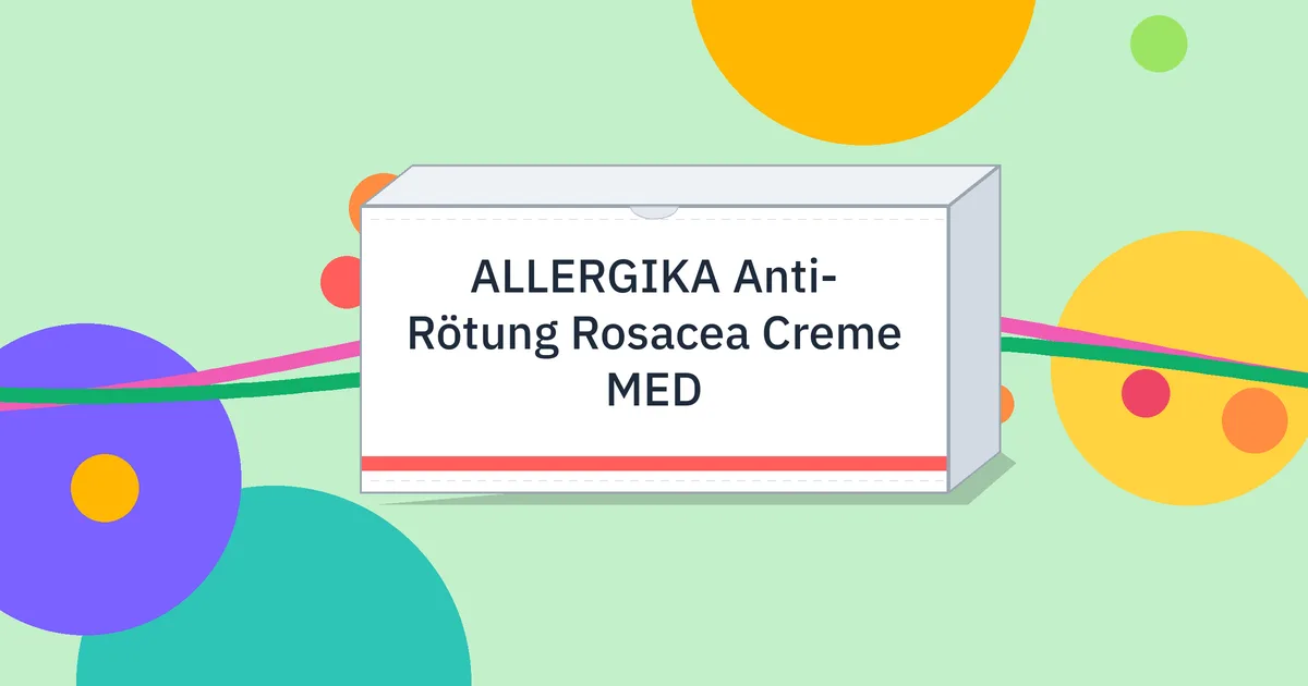 Symbolbild: Packung mit der Aufschrift ALLERGIKA Anti-Rötung Rosacea Creme MED (PZN 20109199) – Verfügbarkeit und Bezug in Apotheken in Frankfurt am Main