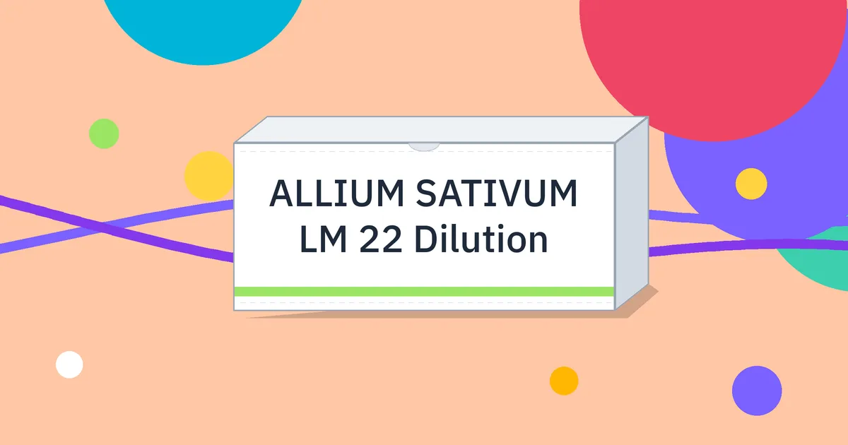 Symbolbild: Packung mit der Aufschrift ALLIUM SATIVUM LM 22 Dilution (PZN 13311670) – Verfügbarkeit und Bezug in Apotheken in Frankfurt am Main