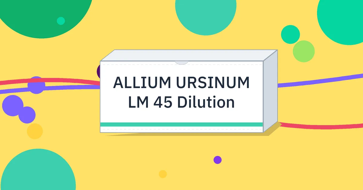 Symbolbild: Packung mit der Aufschrift ALLIUM URSINUM LM 45 Dilution (PZN 12757317) – Verfügbarkeit und Bezug in Apotheken in Frankfurt am Main