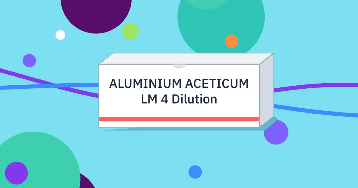 Symbolbild: Packung mit der Aufschrift ALUMINIUM ACETICUM LM 4 Dilution (PZN 13316124) – Verfügbarkeit und Bezug in Apotheken in Frankfurt am Main