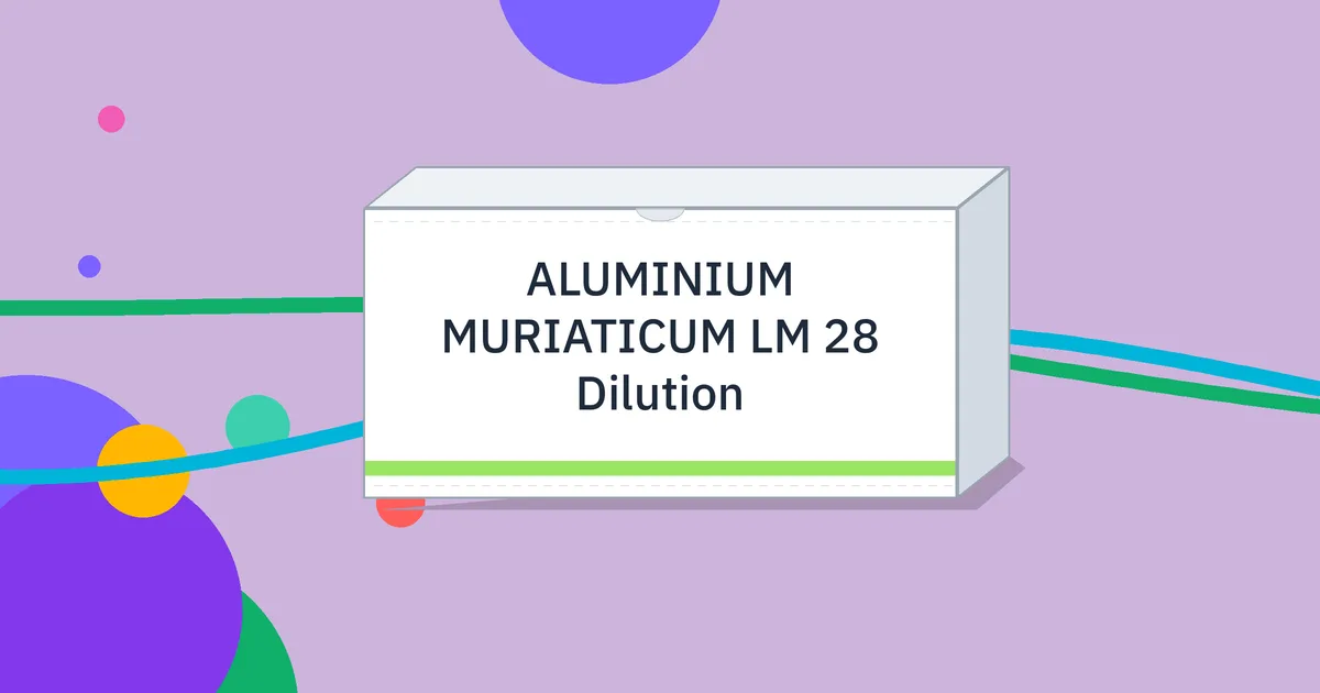 Symbolbild: Packung mit der Aufschrift ALUMINIUM MURIATICUM LM 28 Dilution (PZN 13316905) – Verfügbarkeit und Bezug in Apotheken in Frankfurt am Main