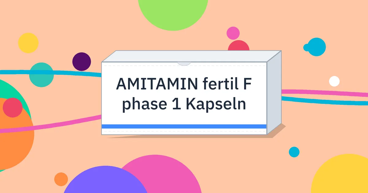 Symbolbild: Packung mit der Aufschrift AMITAMIN fertil F phase 1 Kapseln (PZN 14167293) – Verfügbarkeit und Bezug in Apotheken in Frankfurt am Main