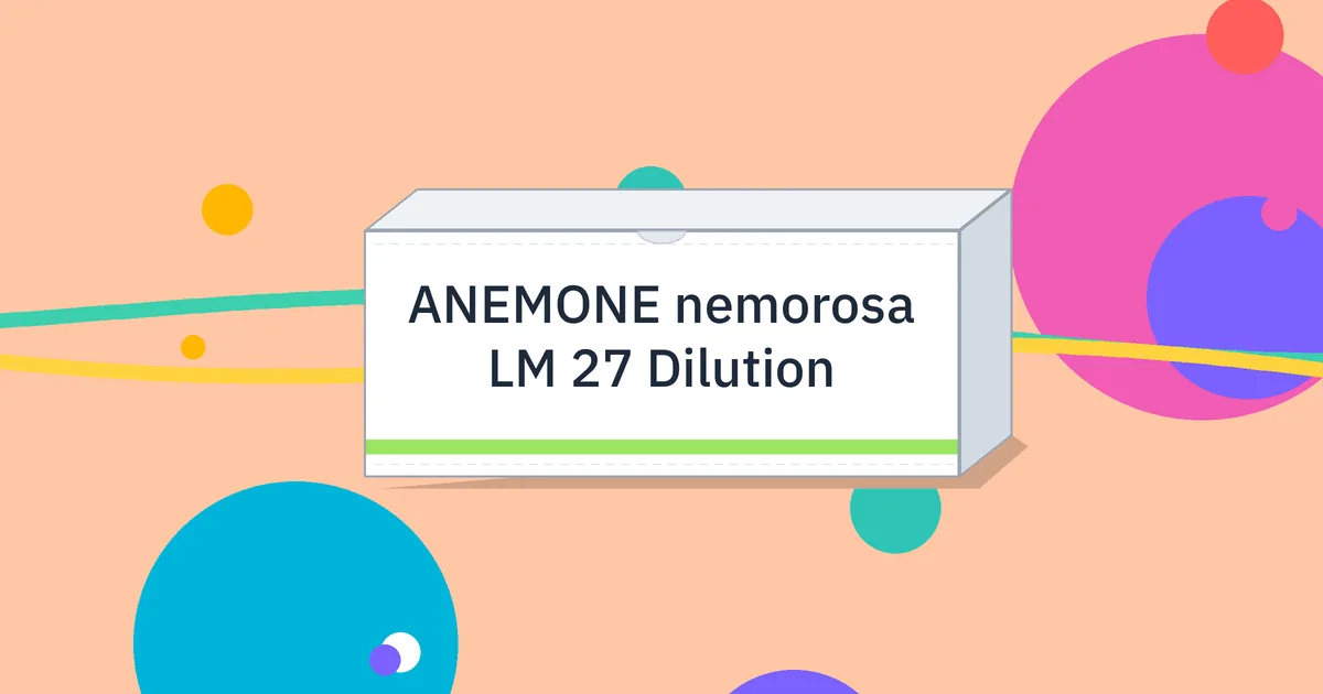 Symbolbild: Packung mit der Aufschrift ANEMONE nemorosa LM 27 Dilution (PZN 13366754) – Verfügbarkeit und Bezug in Apotheken in Frankfurt am Main