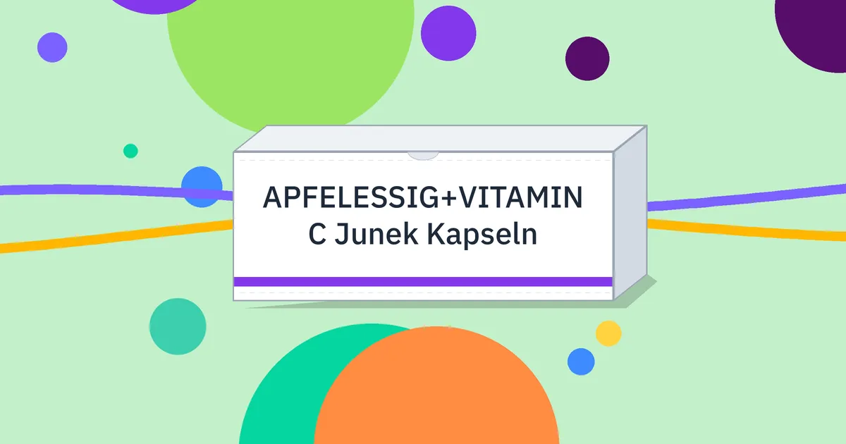 Symbolbild: Packung mit der Aufschrift APFELESSIG+VITAMIN C Junek Kapseln (PZN 07079217) – Verfügbarkeit und Bezug in Apotheken in Frankfurt am Main
