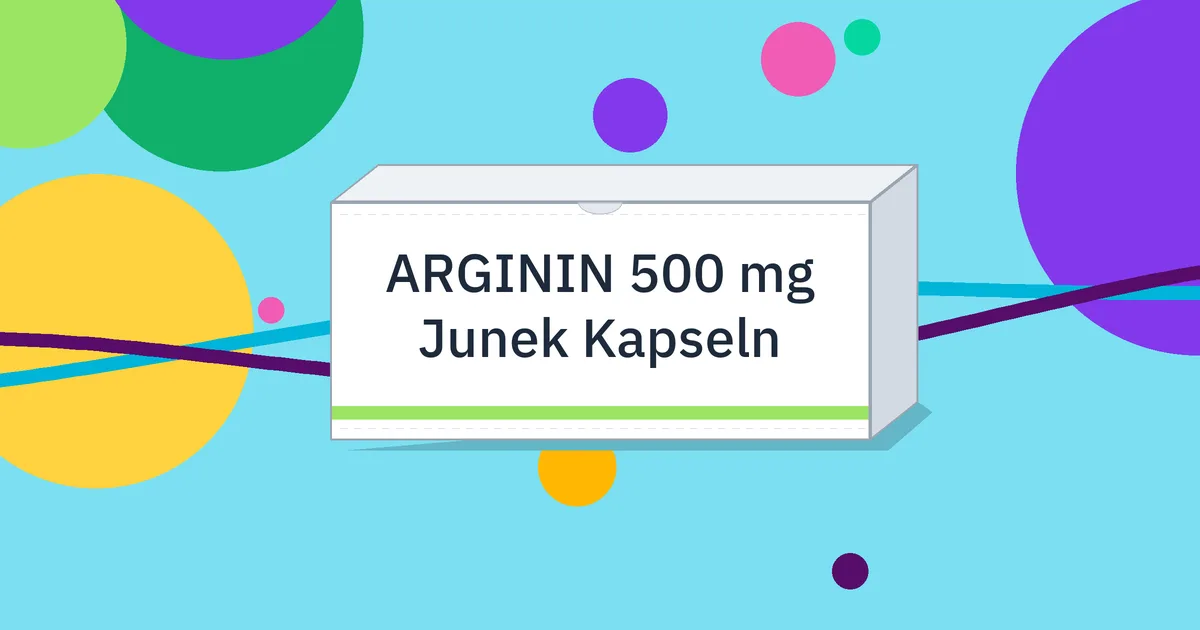 Symbolbild: Packung mit der Aufschrift ARGININ 500 mg Junek Kapseln (PZN 10030723) – Verfügbarkeit und Bezug in Apotheken in Frankfurt am Main