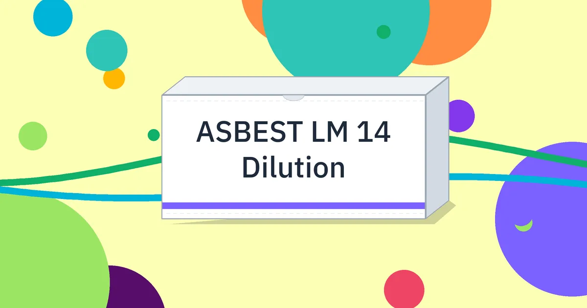 Symbolbild: Packung mit der Aufschrift ASBEST LM 14 Dilution (PZN 13398352) – Verfügbarkeit und Bezug in Apotheken in Frankfurt am Main
