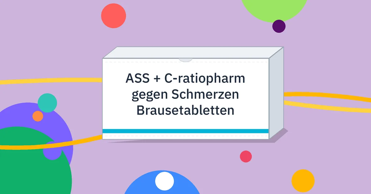 Symbolbild: Packung mit der Aufschrift ASS + C-ratiopharm gegen Schmerzen Brausetabletten (PZN 03435448) – Verfügbarkeit und Bezug in Apotheken in Frankfurt am Main