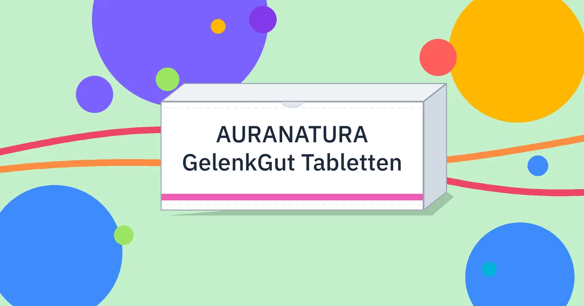 Symbolbild: Packung mit der Aufschrift AURANATURA GelenkGut Tabletten (PZN 19511714) – Verfügbarkeit und Bezug in Apotheken in Frankfurt am Main