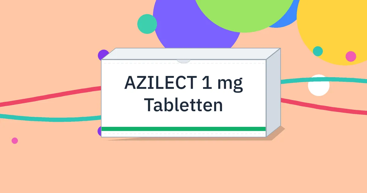 Symbolbild: Packung mit der Aufschrift AZILECT 1 mg Tabletten (PZN 07337576) – Verfügbarkeit und Bezug in Apotheken in Frankfurt am Main