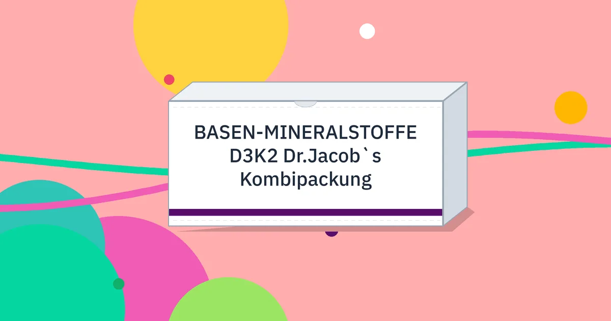 Symbolbild: Packung mit der Aufschrift BASEN-MINERALSTOFFE D3K2 Dr.Jacob`s Kombipackung (PZN 17242598) – Verfügbarkeit und Bezug in Apotheken in Frankfurt am Main