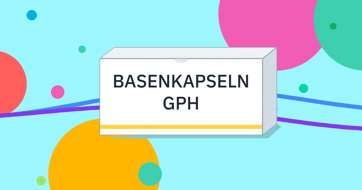 Symbolbild: Packung mit der Aufschrift BASENKAPSELN GPH (PZN 09681504) – Verfügbarkeit und Bezug in Apotheken in Frankfurt am Main