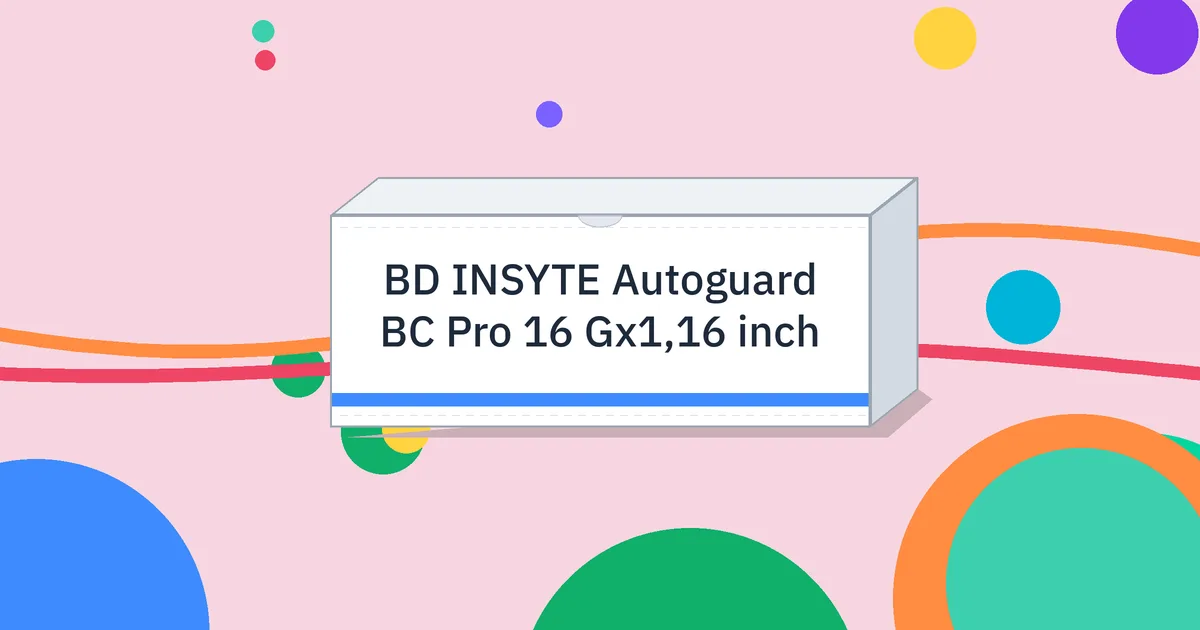 Symbolbild: Packung mit der Aufschrift BD INSYTE Autoguard BC Pro 16 Gx1,16 inch (PZN 17544922) – Verfügbarkeit und Bezug in Apotheken in Frankfurt am Main