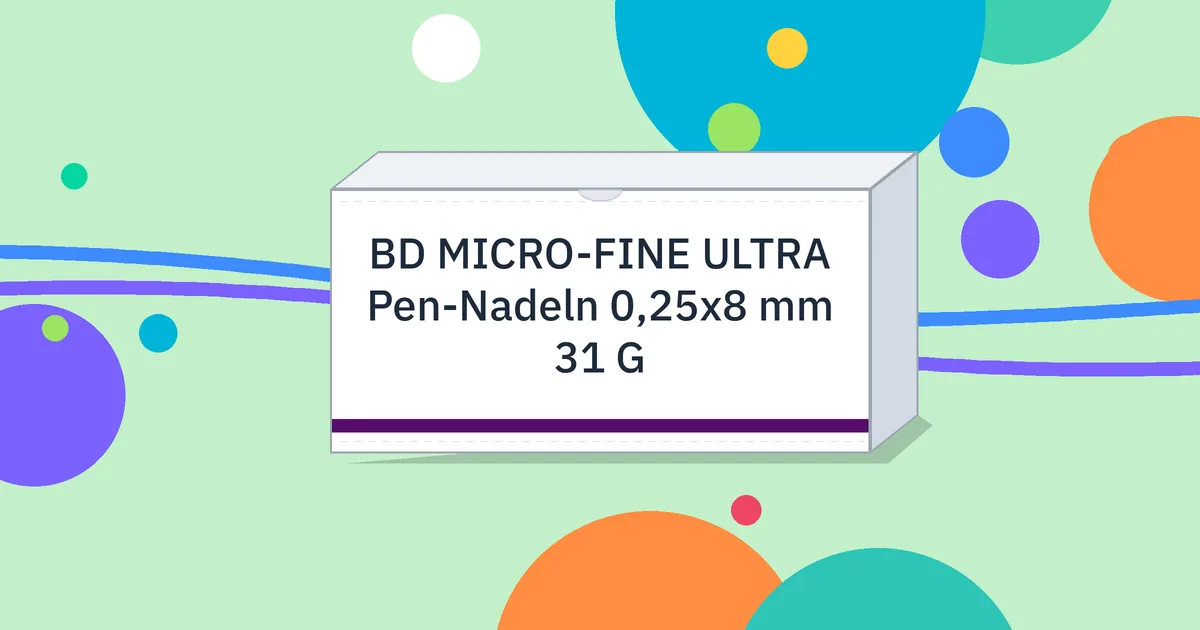 Symbolbild: Packung mit der Aufschrift BD MICRO-FINE ULTRA Pen-Nadeln 0,25x8 mm 31 G (PZN 11189845) – Verfügbarkeit und Bezug in Apotheken in Frankfurt am Main
