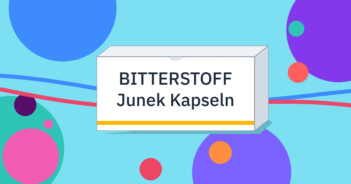 Symbolbild: Packung mit der Aufschrift BITTERSTOFF Junek Kapseln (PZN 10051286) – Verfügbarkeit und Bezug in Apotheken in Frankfurt am Main
