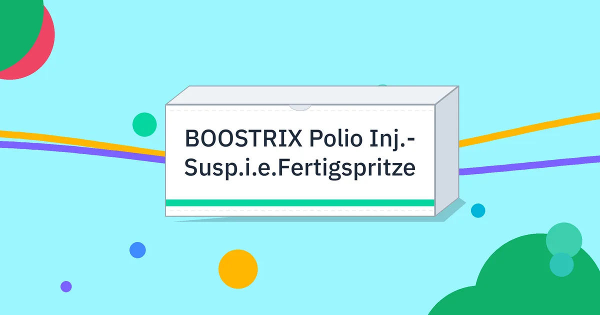 Symbolbild: Packung mit der Aufschrift BOOSTRIX Polio Inj.-Susp.i.e.Fertigspritze (PZN 10115980) – Verfügbarkeit und Bezug in Apotheken in Frankfurt am Main