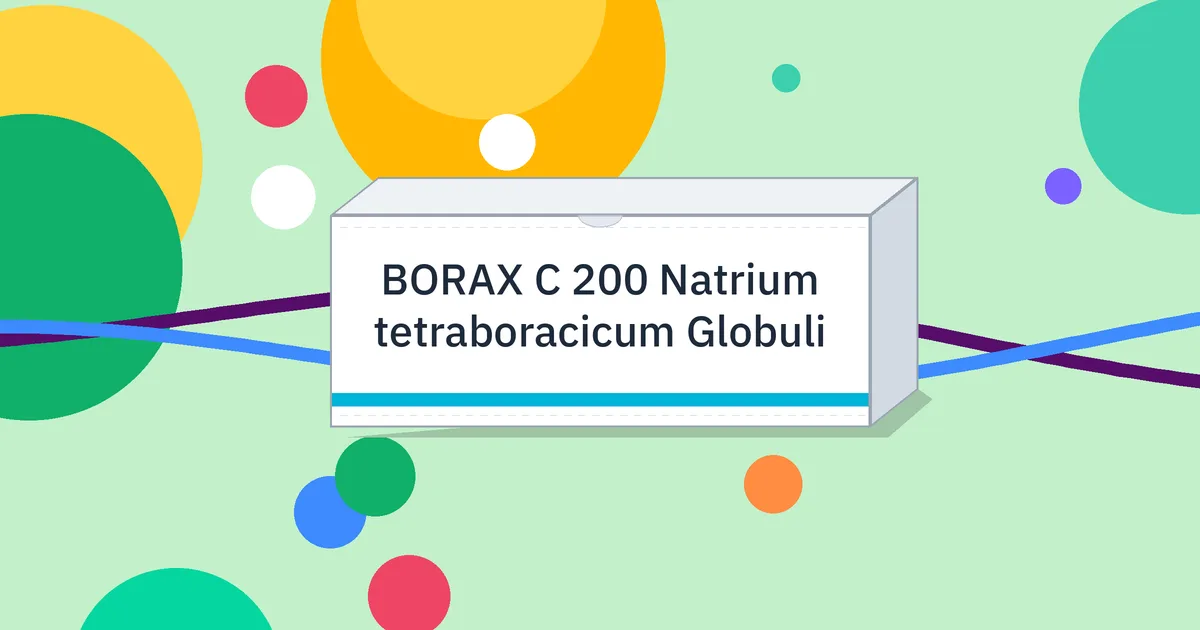 Symbolbild: Packung mit der Aufschrift BORAX C 200 Natrium tetraboracicum Globuli (PZN 17298972) – Verfügbarkeit und Bezug in Apotheken in Frankfurt am Main