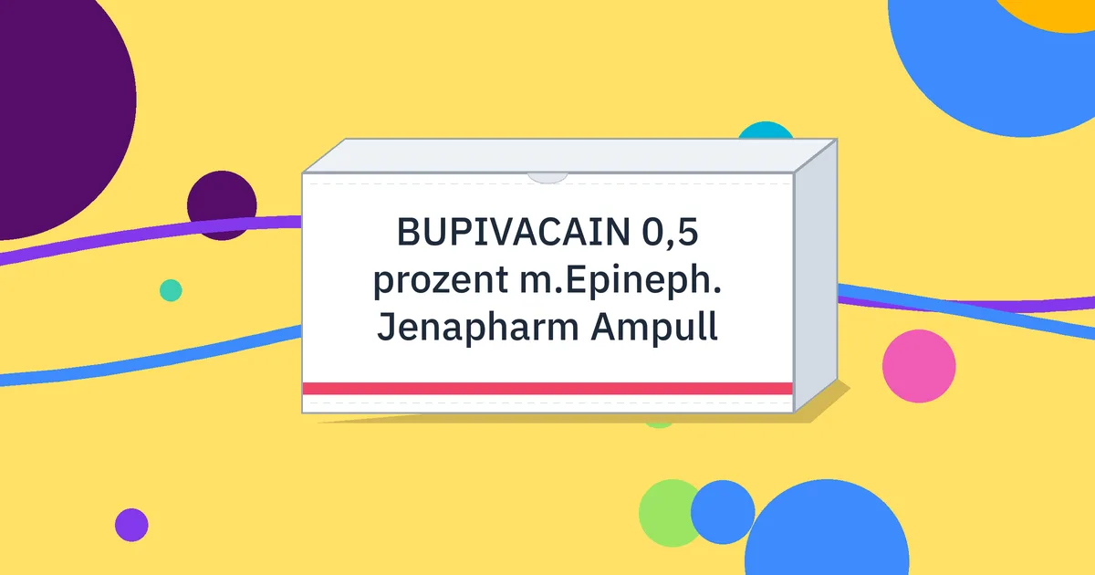 Symbolbild: Packung mit der Aufschrift BUPIVACAIN 0,5 prozent m.Epineph. Jenapharm Ampull (PZN 04004377) – Verfügbarkeit und Bezug in Apotheken in Frankfurt am Main