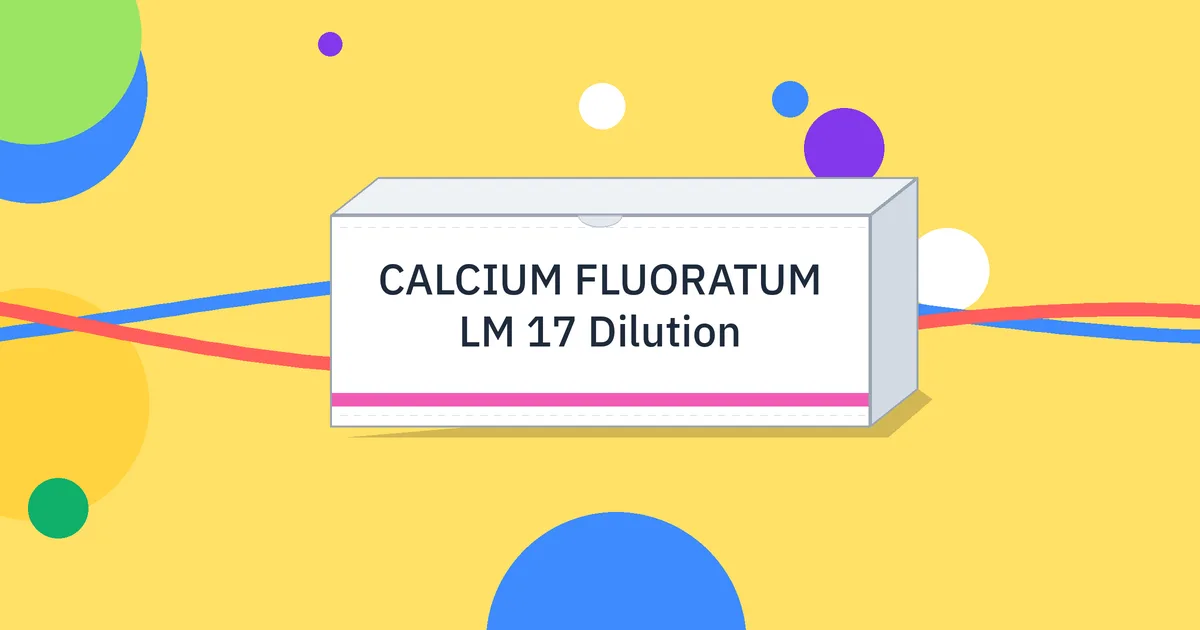 Symbolbild: Packung mit der Aufschrift CALCIUM FLUORATUM LM 17 Dilution (PZN 12804413) – Verfügbarkeit und Bezug in Apotheken in Frankfurt am Main