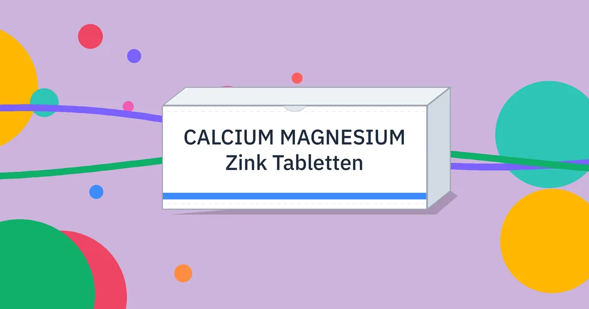 Symbolbild: Packung mit der Aufschrift CALCIUM MAGNESIUM Zink Tabletten (PZN 13874396) – Verfügbarkeit und Bezug in Apotheken in Frankfurt am Main
