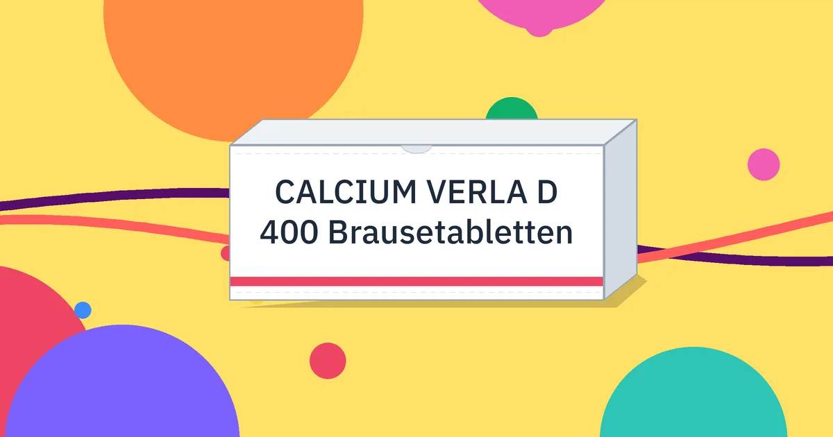Symbolbild: Packung mit der Aufschrift CALCIUM VERLA D 400 Brausetabletten (PZN 09468029) – Verfügbarkeit und Bezug in Apotheken in Frankfurt am Main