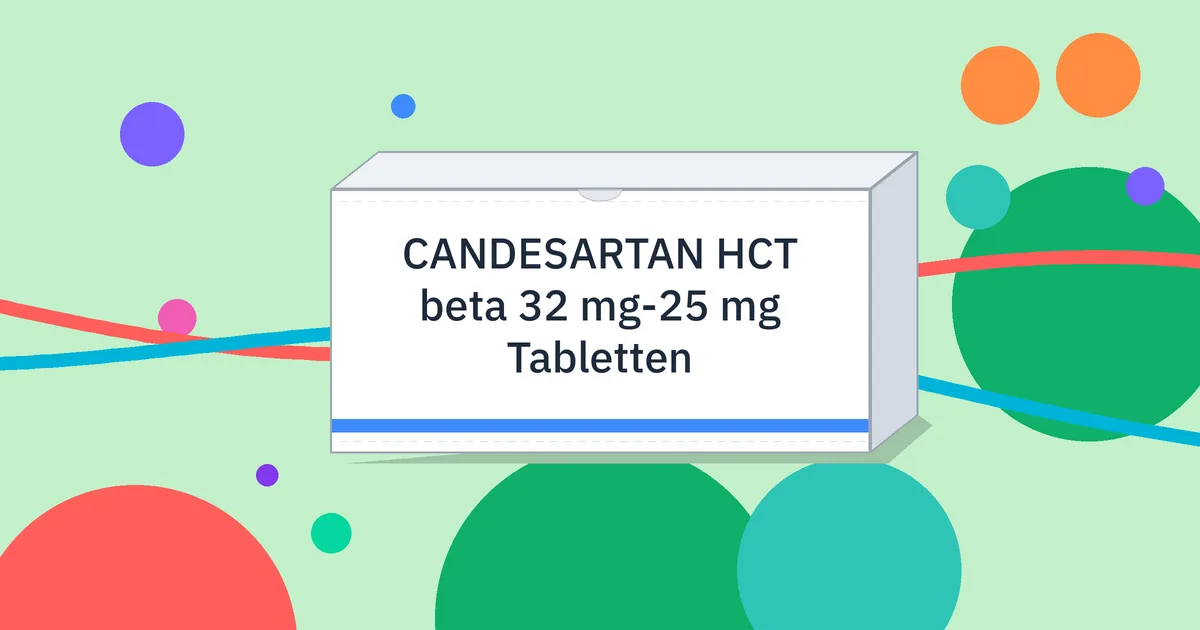 Symbolbild: Packung mit der Aufschrift CANDESARTAN HCT beta 32 mg-25 mg Tabletten (PZN 19211260) – Verfügbarkeit und Bezug in Apotheken in Frankfurt am Main