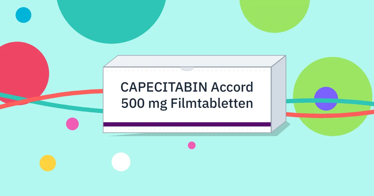 Symbolbild: Packung mit der Aufschrift CAPECITABIN Accord 500 mg Filmtabletten (PZN 19639265) – Verfügbarkeit und Bezug in Apotheken in Frankfurt am Main