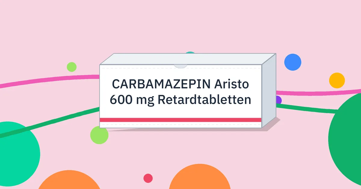 Symbolbild: Packung mit der Aufschrift CARBAMAZEPIN Aristo 600 mg Retardtabletten (PZN 05507459) – Verfügbarkeit und Bezug in Apotheken in Frankfurt am Main