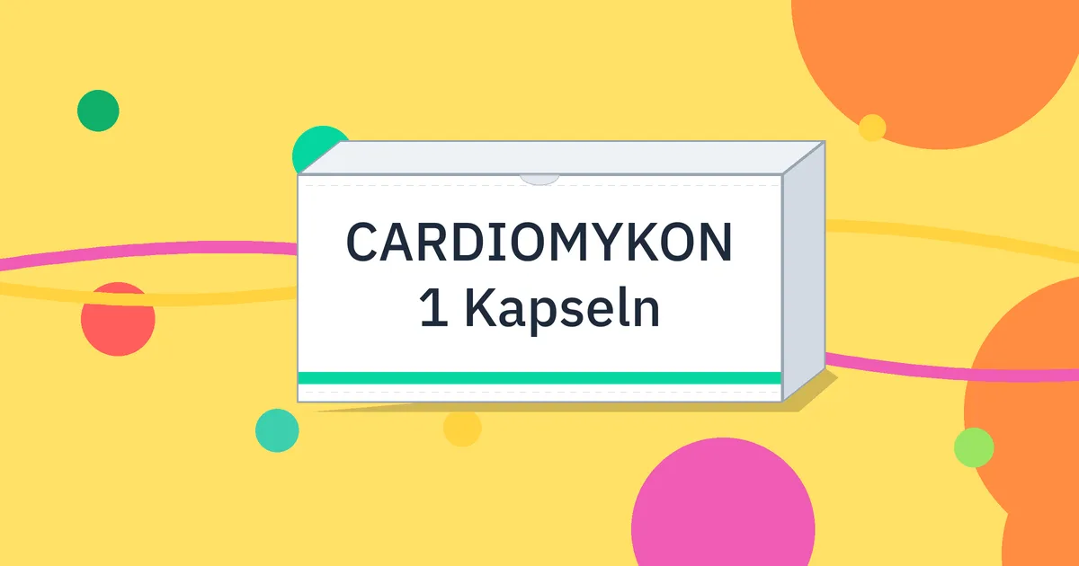 Symbolbild: Packung mit der Aufschrift CARDIOMYKON 1 Kapseln (PZN 18404028) – Verfügbarkeit und Bezug in Apotheken in Frankfurt am Main