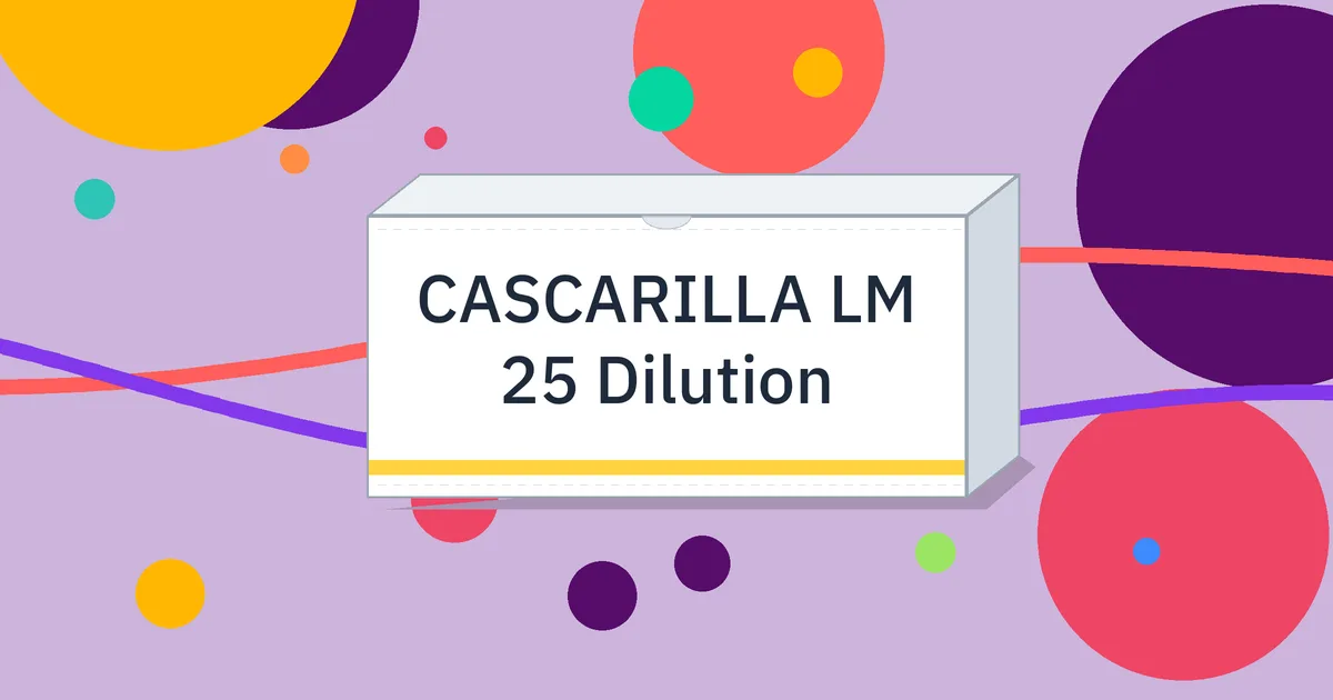 Symbolbild: Packung mit der Aufschrift CASCARILLA LM 25 Dilution (PZN 13433539) – Verfügbarkeit und Bezug in Apotheken in Frankfurt am Main