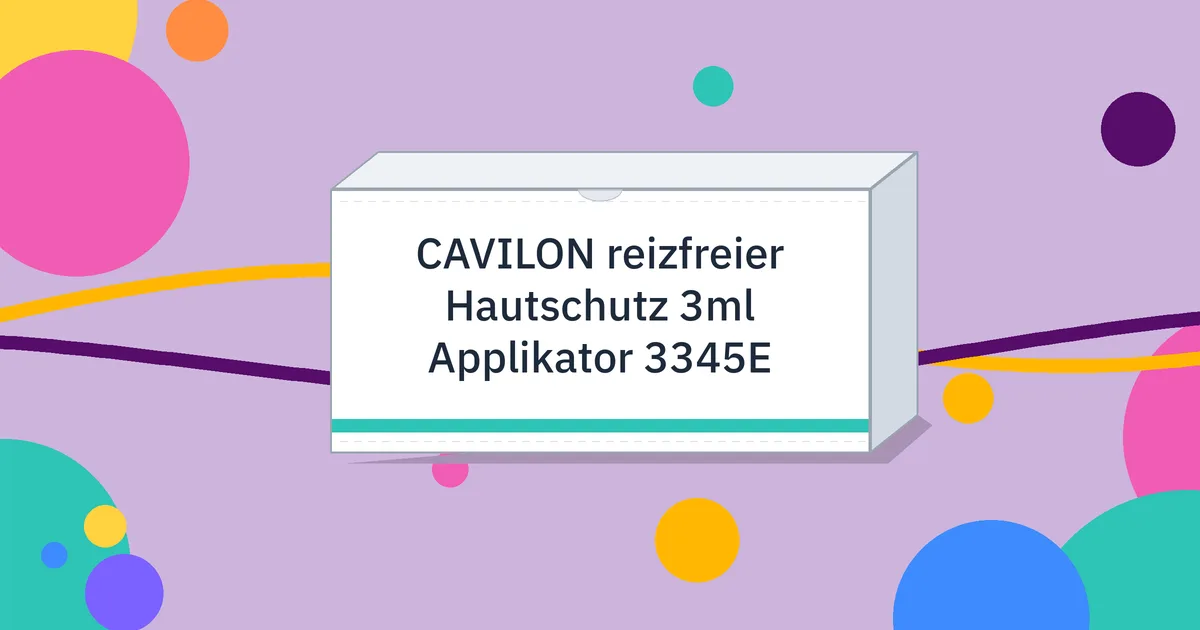 Symbolbild: Packung mit der Aufschrift CAVILON reizfreier Hautschutz 3ml Applikator 3345E (PZN 15258684) – Verfügbarkeit und Bezug in Apotheken in Frankfurt am Main
