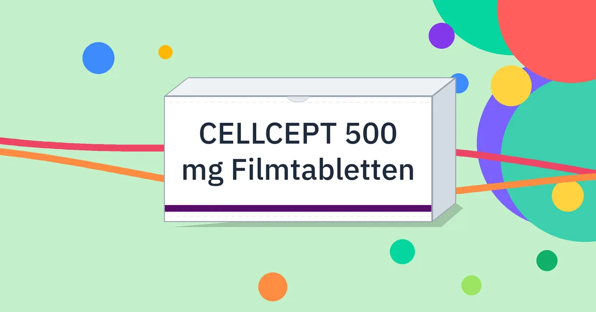 Symbolbild: Packung mit der Aufschrift CELLCEPT 500 mg Filmtabletten (PZN 14139865) – Verfügbarkeit und Bezug in Apotheken in Frankfurt am Main