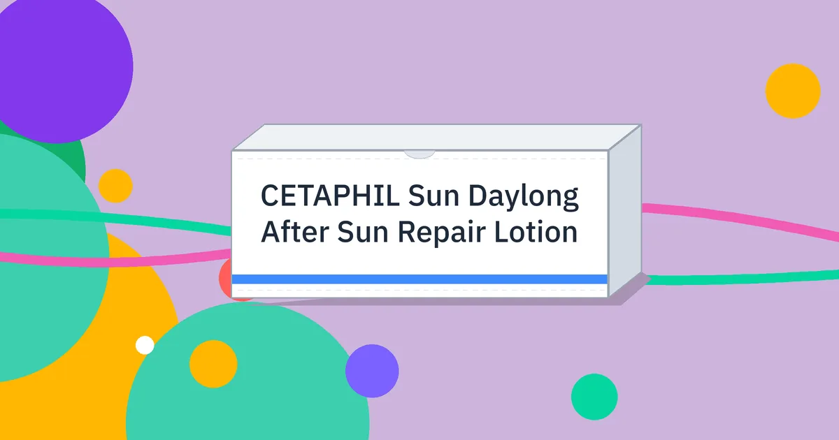 Symbolbild: Packung mit der Aufschrift CETAPHIL Sun Daylong After Sun Repair Lotion (PZN 14350927) – Verfügbarkeit und Bezug in Apotheken in Frankfurt am Main