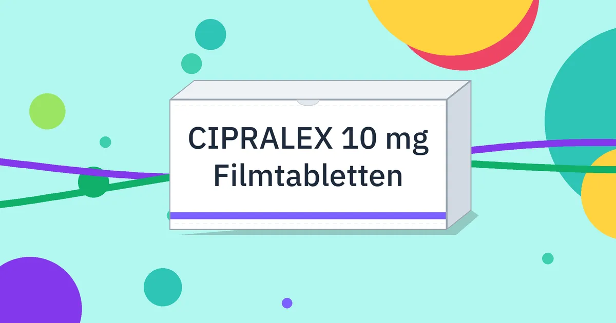 Symbolbild: Packung mit der Aufschrift CIPRALEX 10 mg Filmtabletten (PZN 01377422) – Verfügbarkeit und Bezug in Apotheken in Frankfurt am Main