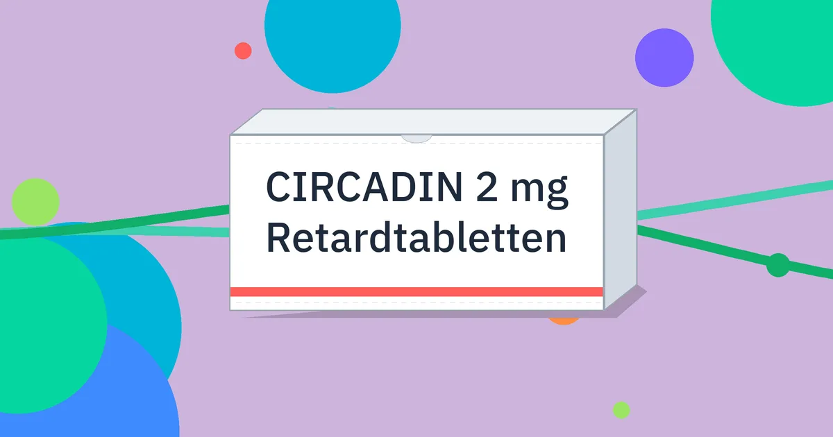Symbolbild: Packung mit der Aufschrift CIRCADIN 2 mg Retardtabletten (PZN 16679643) – Verfügbarkeit und Bezug in Apotheken in Frankfurt am Main