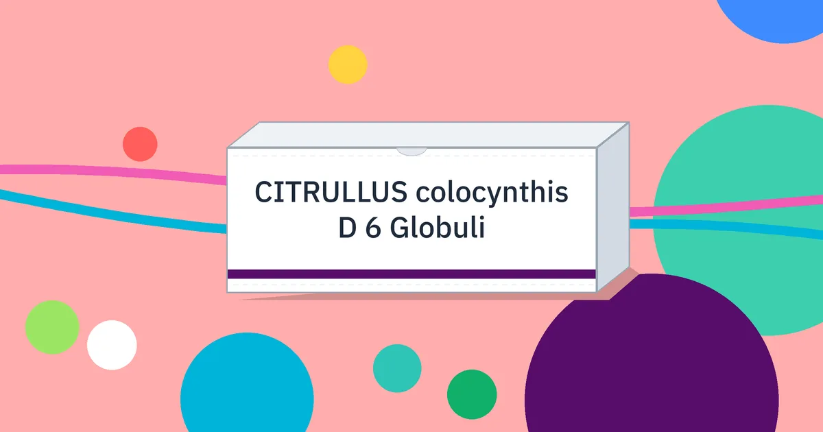 Symbolbild: Packung mit der Aufschrift CITRULLUS colocynthis D 6 Globuli (PZN 13361745) – Verfügbarkeit und Bezug in Apotheken in Frankfurt am Main