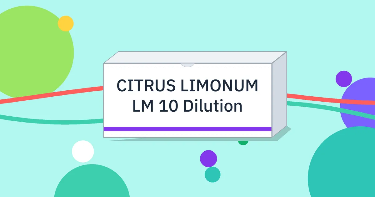 Symbolbild: Packung mit der Aufschrift CITRUS LIMONUM LM 10 Dilution (PZN 13446884) – Verfügbarkeit und Bezug in Apotheken in Frankfurt am Main