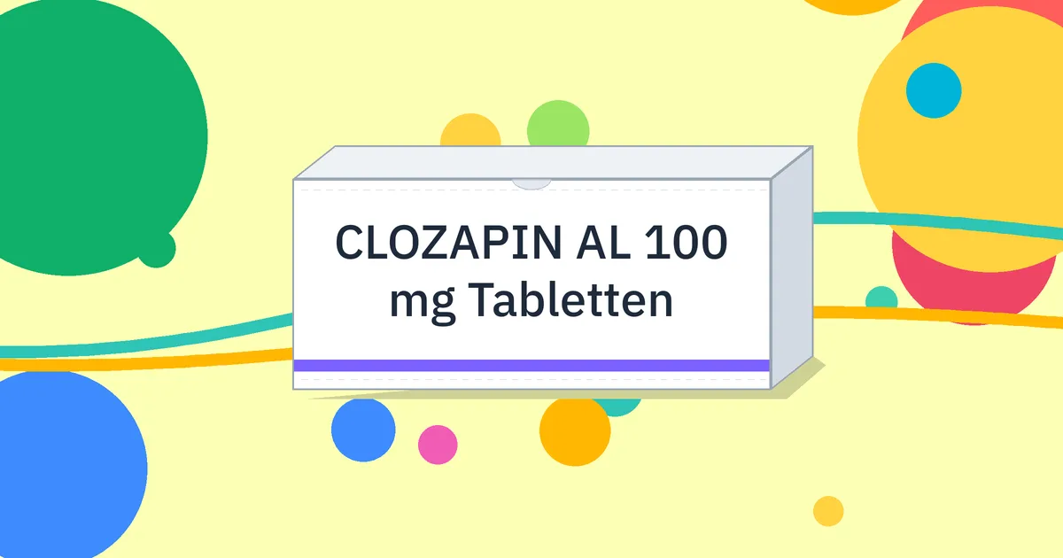 Symbolbild: Packung mit der Aufschrift CLOZAPIN AL 100 mg Tabletten (PZN 18239670) – Verfügbarkeit und Bezug in Apotheken in Frankfurt am Main