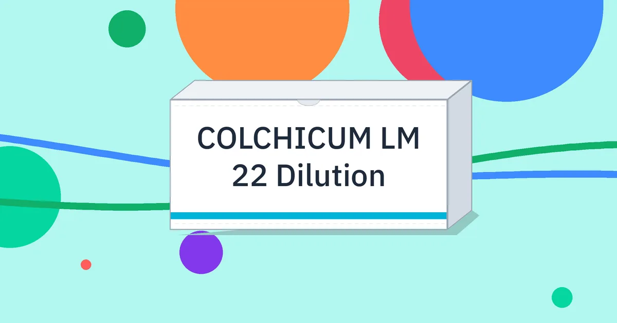 Symbolbild: Packung mit der Aufschrift COLCHICUM LM 22 Dilution (PZN 12832326) – Verfügbarkeit und Bezug in Apotheken in Frankfurt am Main