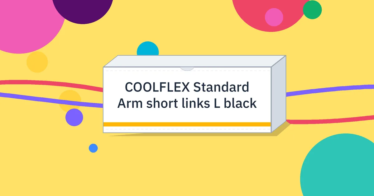 Symbolbild: Packung mit der Aufschrift COOLFLEX Standard Arm short links L black (PZN 20382682) – Verfügbarkeit und Bezug in Apotheken in Frankfurt am Main