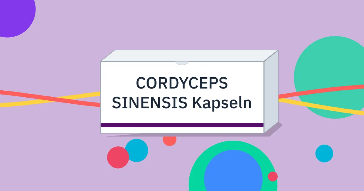 Symbolbild: Packung mit der Aufschrift CORDYCEPS SINENSIS Kapseln (PZN 11551950) – Verfügbarkeit und Bezug in Apotheken in Frankfurt am Main