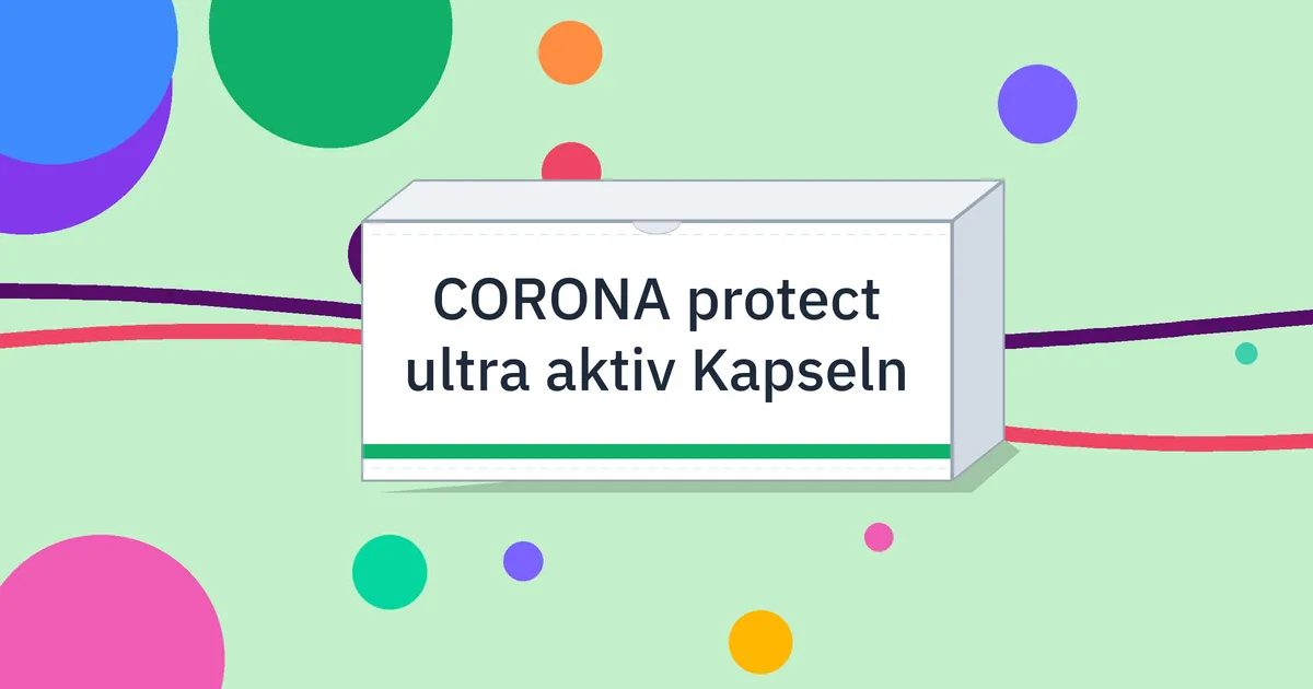 Symbolbild: Packung mit der Aufschrift CORONA protect ultra aktiv Kapseln (PZN 16604119) – Verfügbarkeit und Bezug in Apotheken in Frankfurt am Main